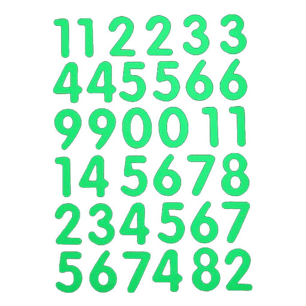 TureClos Home Office Night Glow 0-9 Number Sticker Cabinet Drawer ...