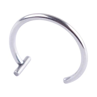 Curved Barbell Eyebrow Piercing Ring (18G, 9.5mm) with Spike Beads ...