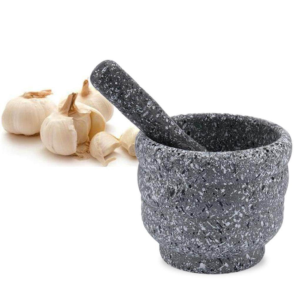 TureClos Mortar and Pestle Set Solid Stone Grinder Bowl For Guacamole ...