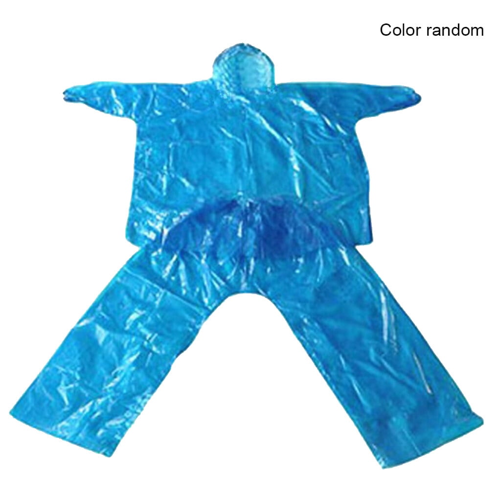 TureClos One-Off Raincoat Top Pants Split Rainwear Outdoor Travel ...
