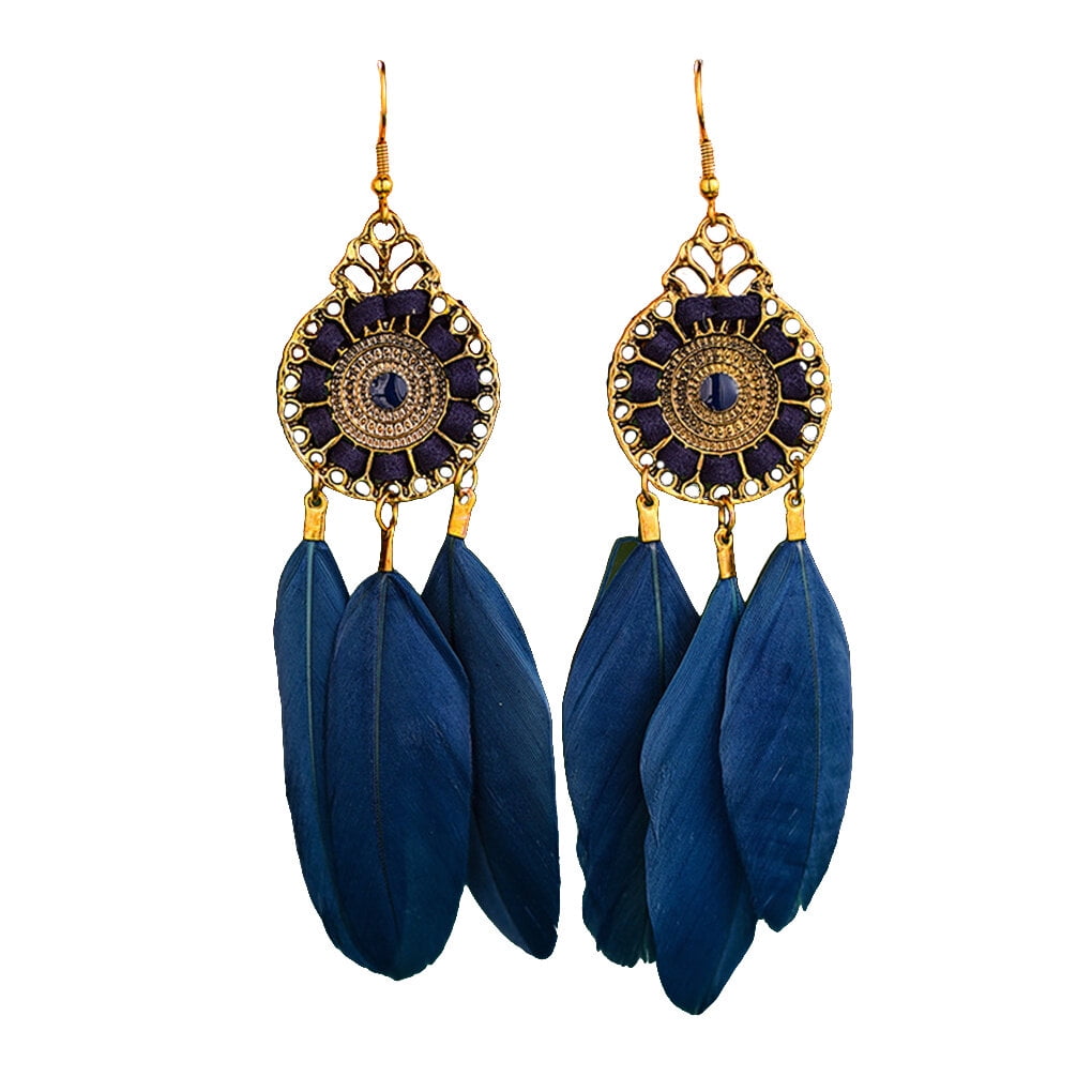 TureClos Pack of 2 Bohemian Earrings Tassels Vintage Style Boho Round ...