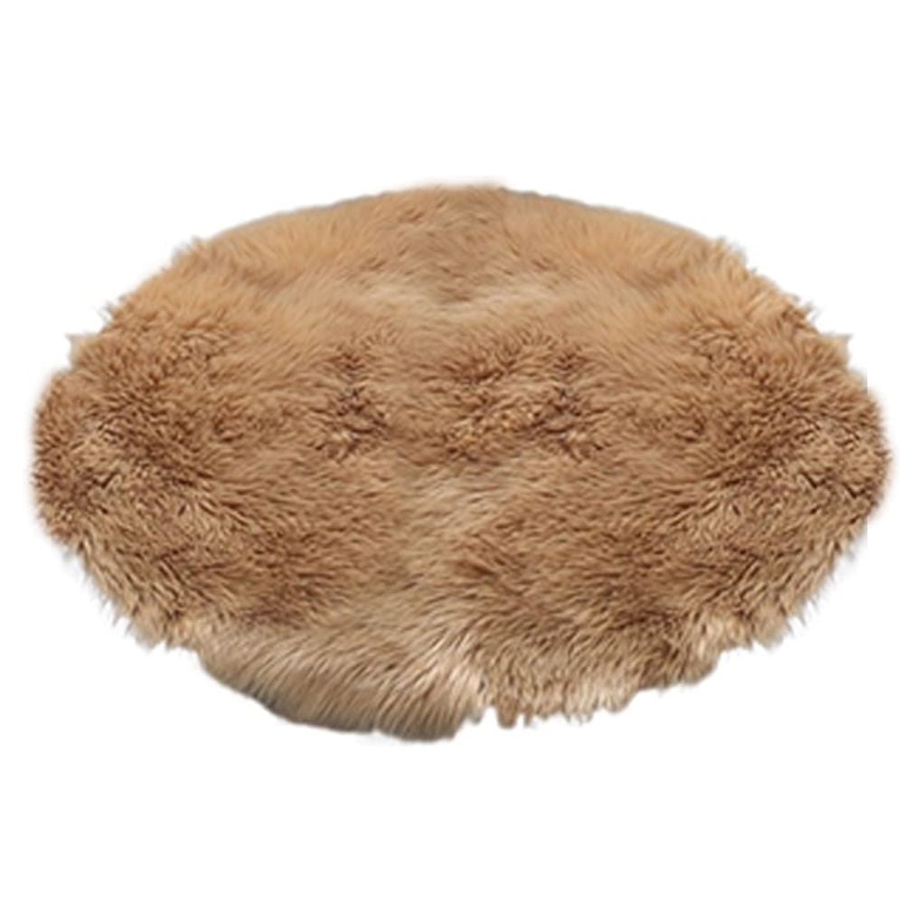 TureClos Round Bedroom Carpet Polyester Solid Color Living Room Sofa ...