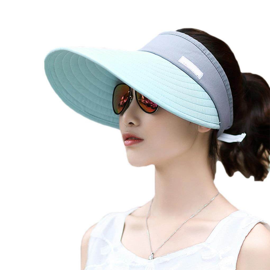 TureClos Sun Visor Hats Women Large Brim UV Protection Beach Cap ...