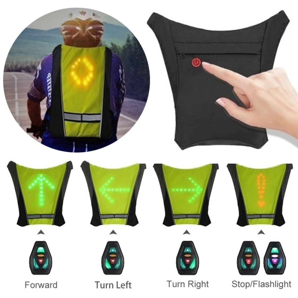 TureClos Wireless Control LED Cycling Vest Night Cycling Remote Control ...