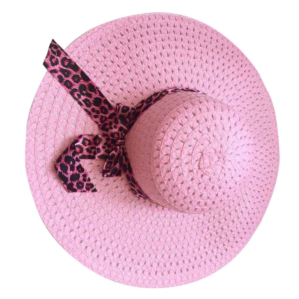 TureClos Women Summer Straw Wide Brim Hat Girl Travel Beach Fishing ...
