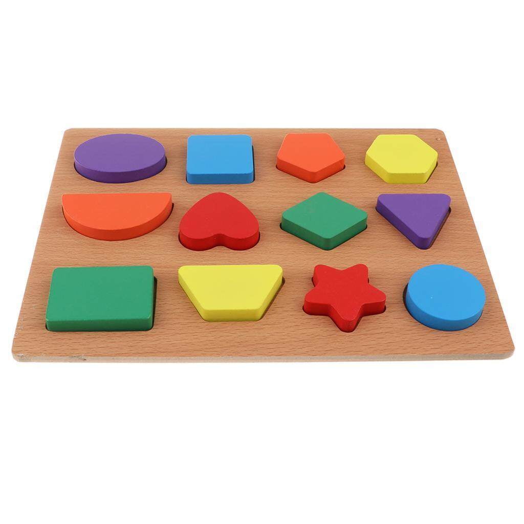 TureClos Wooden Jigsaw Puzzle Board Kids/Baby Cognitive Toy Shapes ...