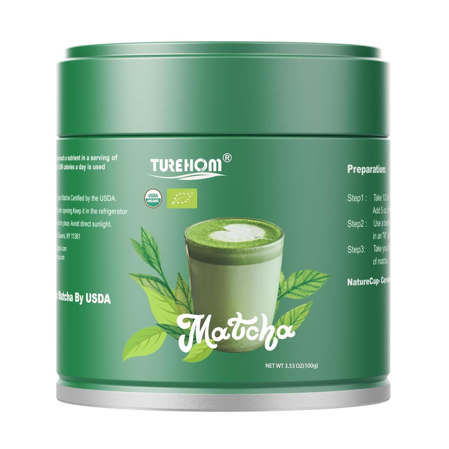 Turehom Ceremonial Grade Matcha Green Tea Powder – Premium USDA ...