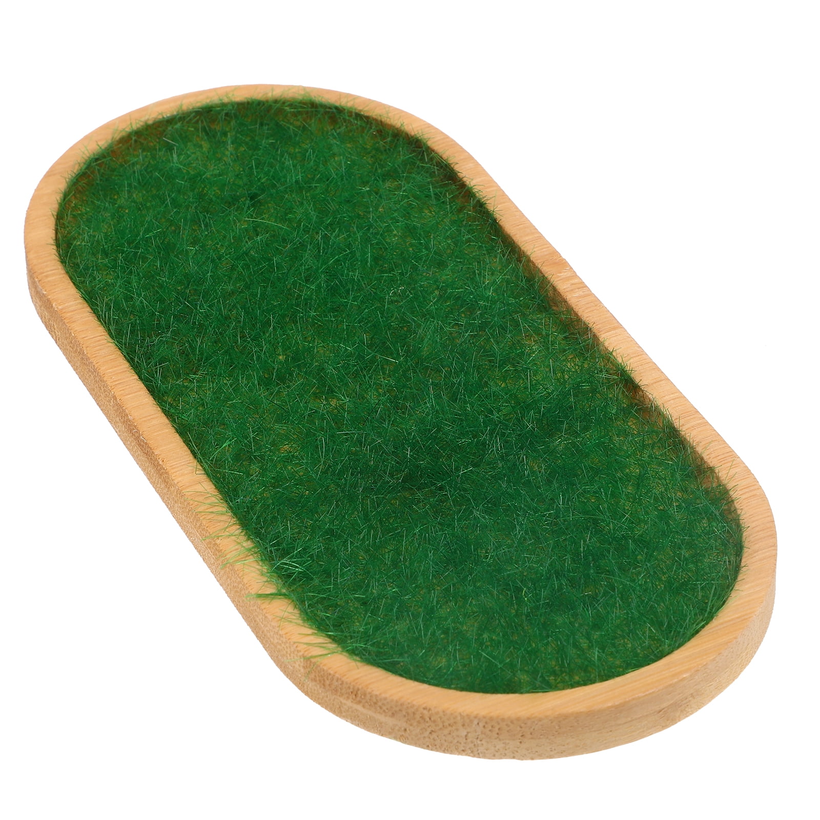 Turf Bamboo Mat Dollhouses Models Doll Display Stand Miniature Grass ...