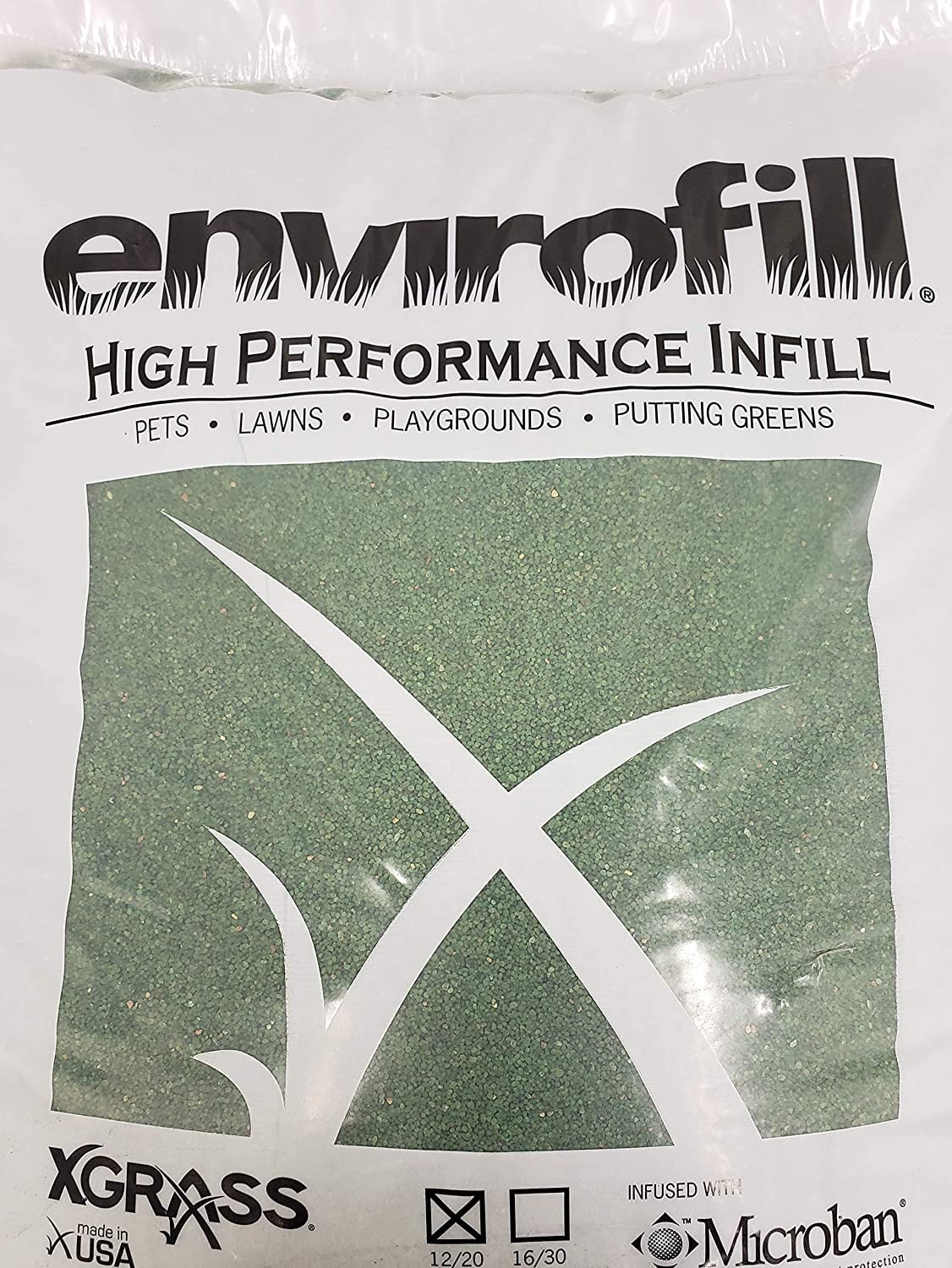 All Turf Mats- Pro-Grade 50lbs 12/20 Coated Green Silica Sand Infill ...