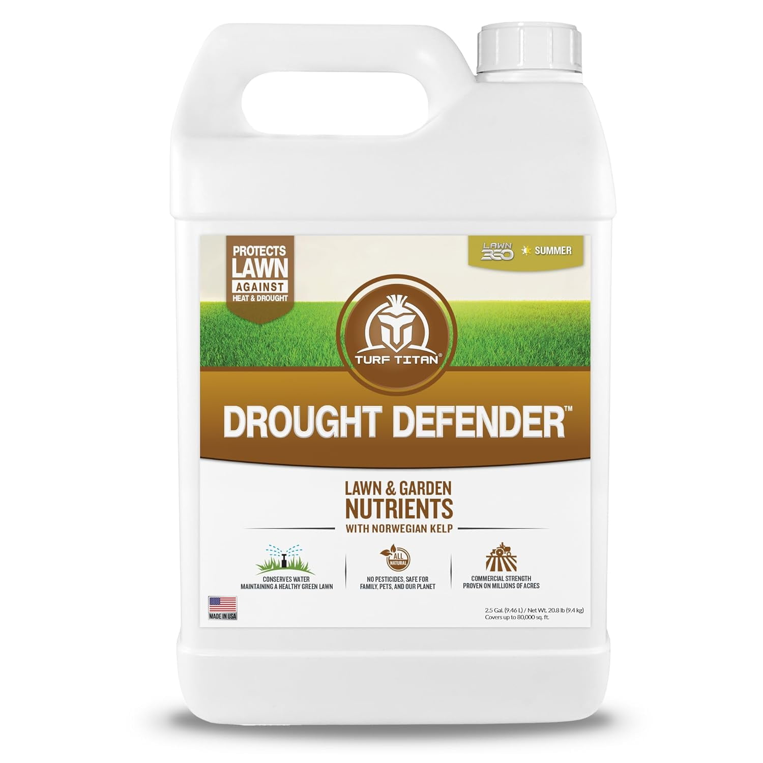 Turf Titan Drought Defender - Liquid Lawn Fertilizer Concentrate - Kelp ...
