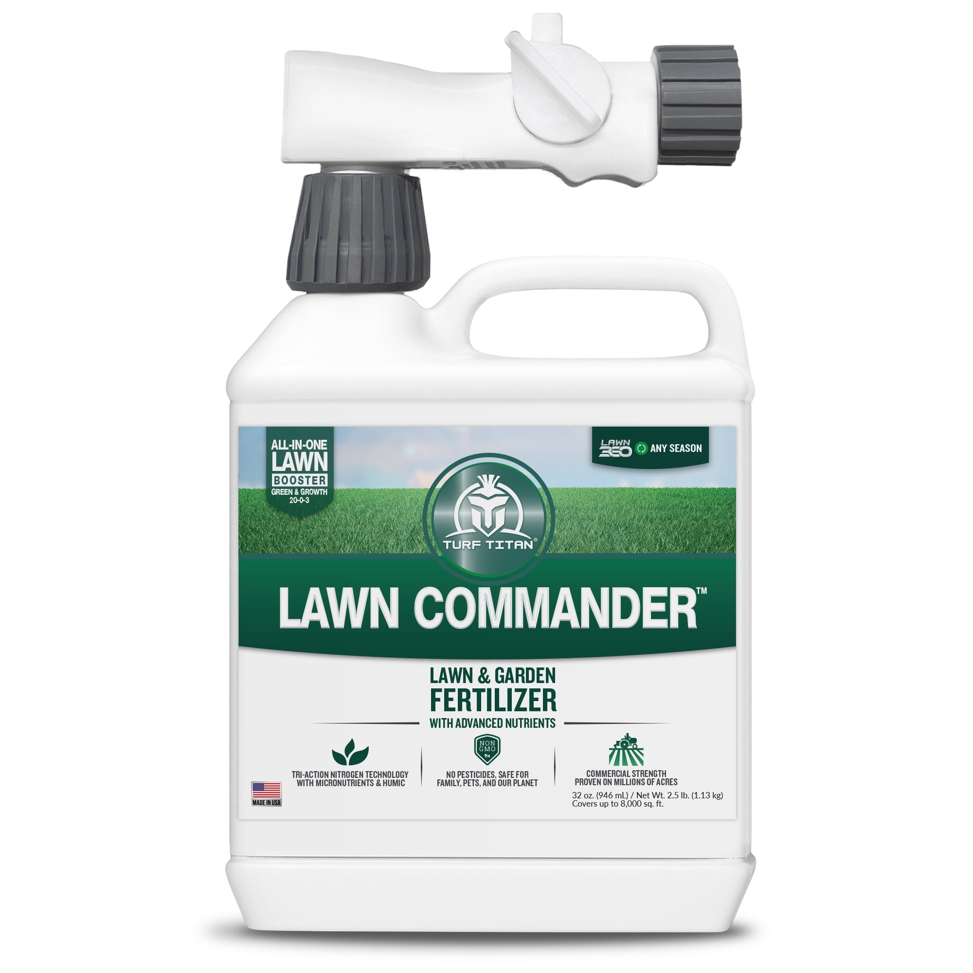 Turf Titan Lawn Commander, 32 oz Hose End Lawn Fertilizer, Feed Grass ...