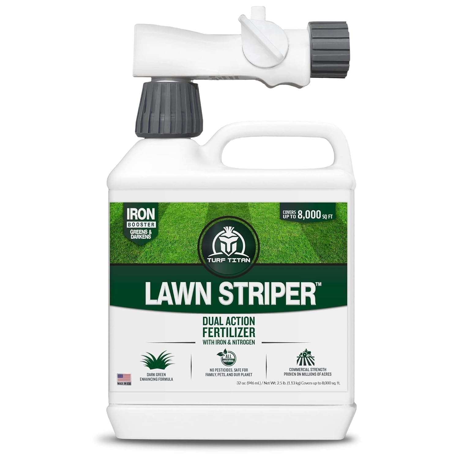 Turf Titan Lawn Striper with Iron Nitrogen Liquid Fertilizer, 32 oz ...