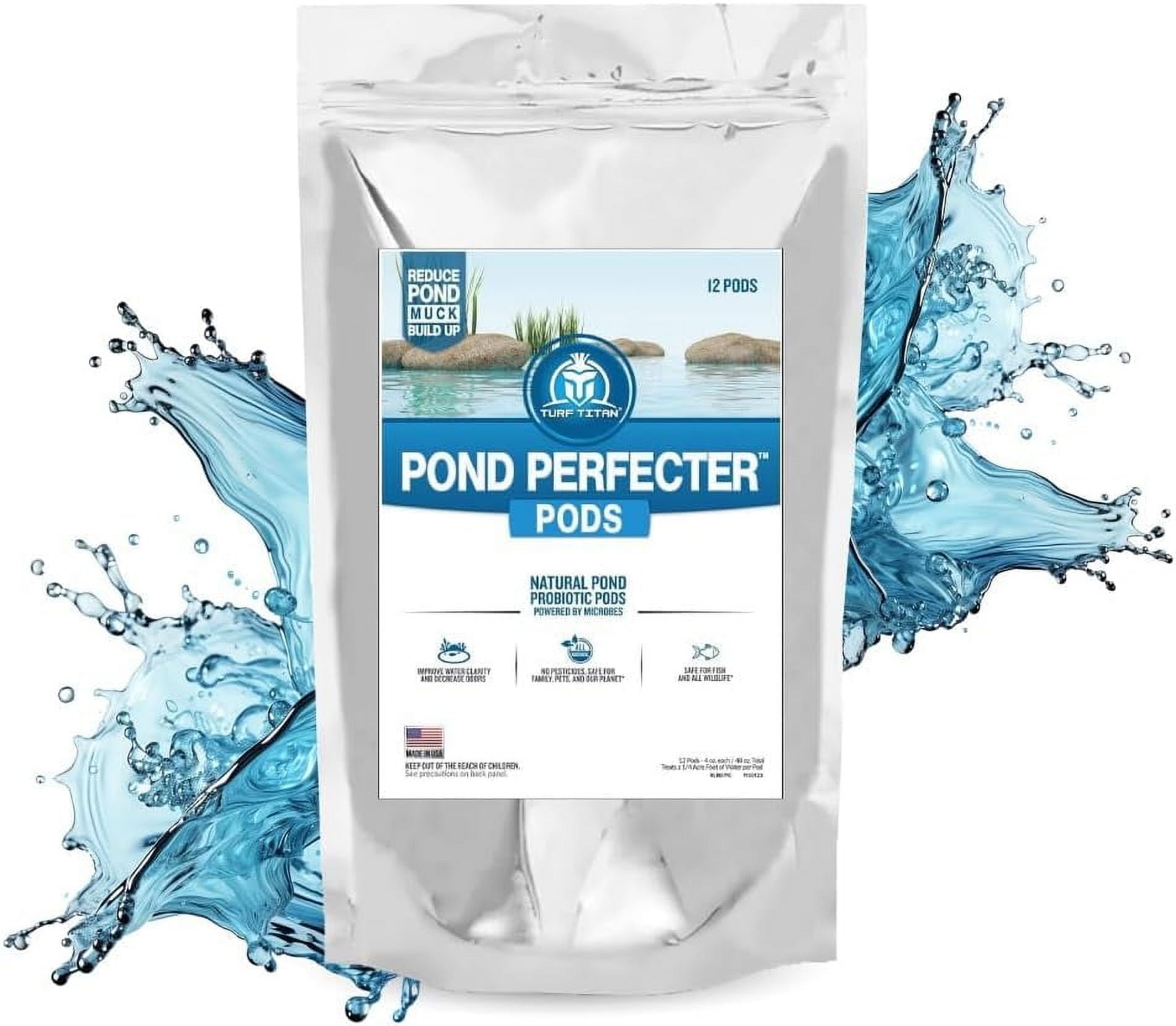 Turf Titan Pond Perfecter, Natural Pond Cleaner and Water Enhancer, 12 ...