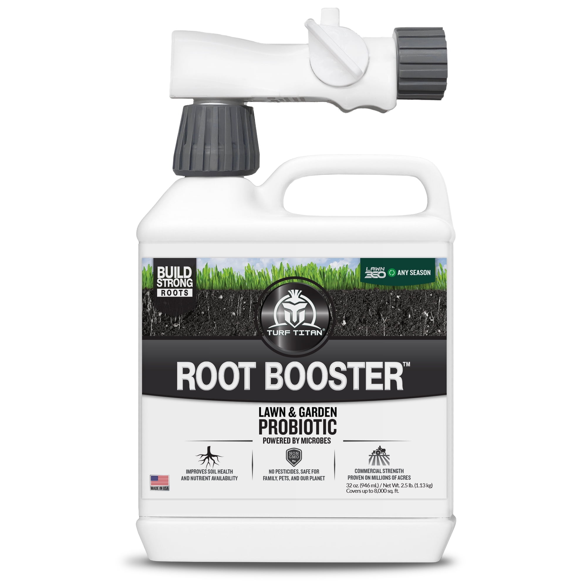 Turf Titan Root Booster Hose End, Lawn Probiotic & Garden Soil Boost ...