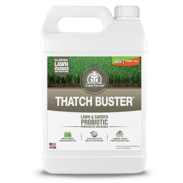 Turf Titan Thatch Buster, All-Natural Liquid Lawn Aerator & Dethatcher ...