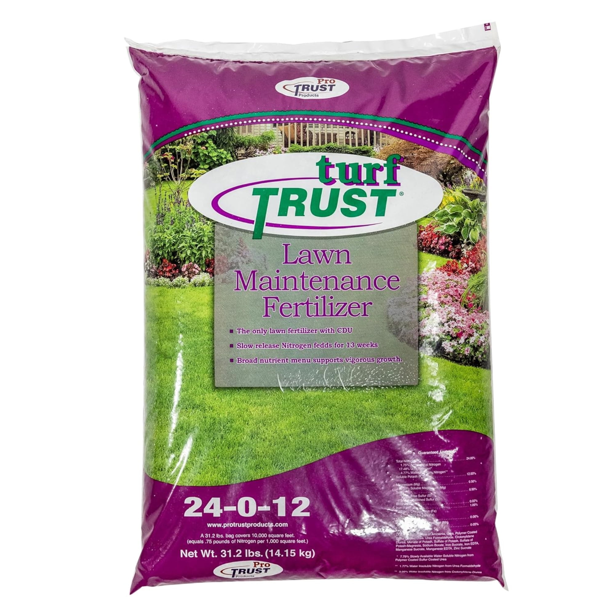 Pro Trust Turf Fertilizer Grass Feed, Lawn Food for Yard, 31.2 lbs ...