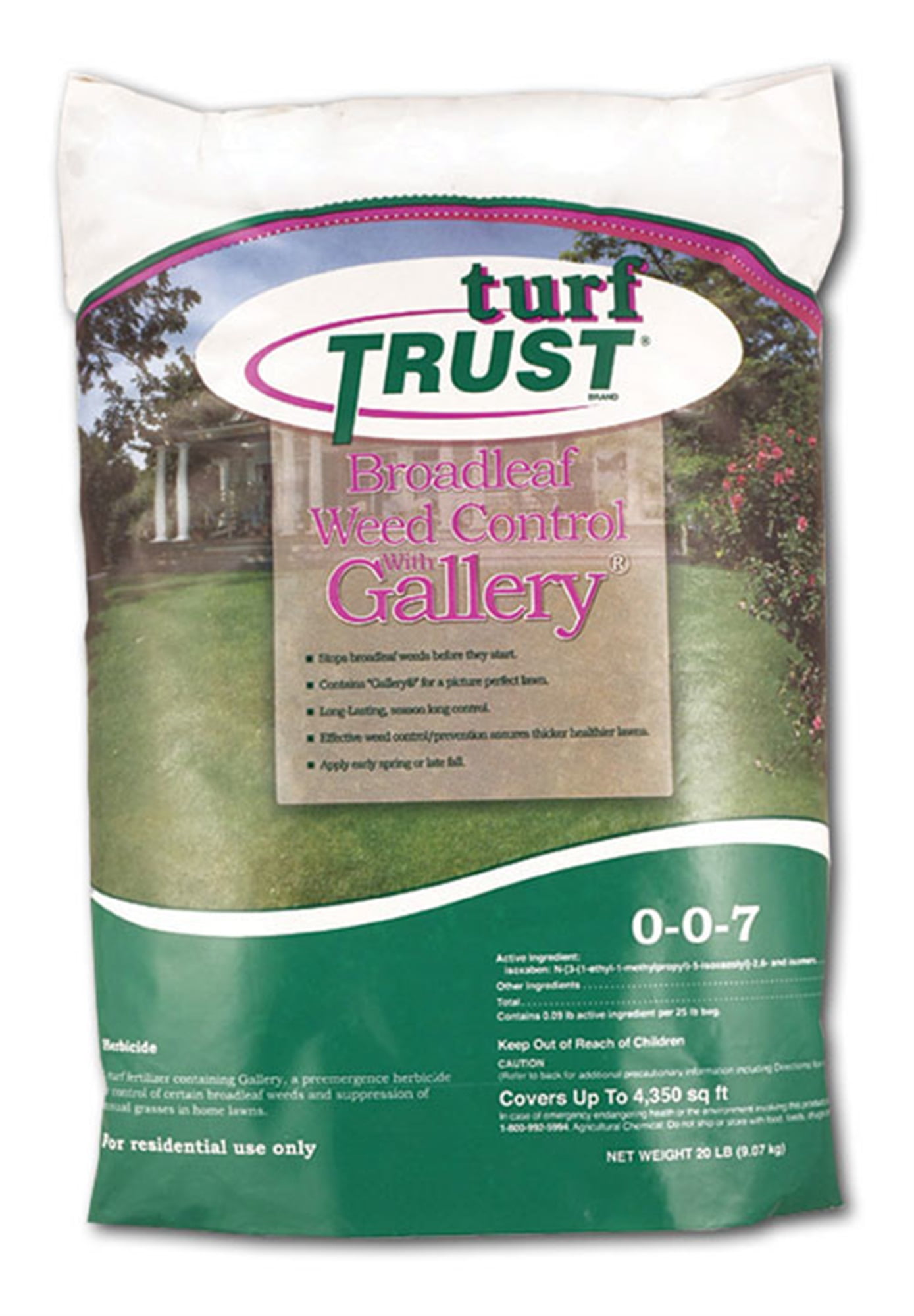 Turf Trust Lawn Weed Preventer with Gallery, 20 lb Bag - Walmart.com