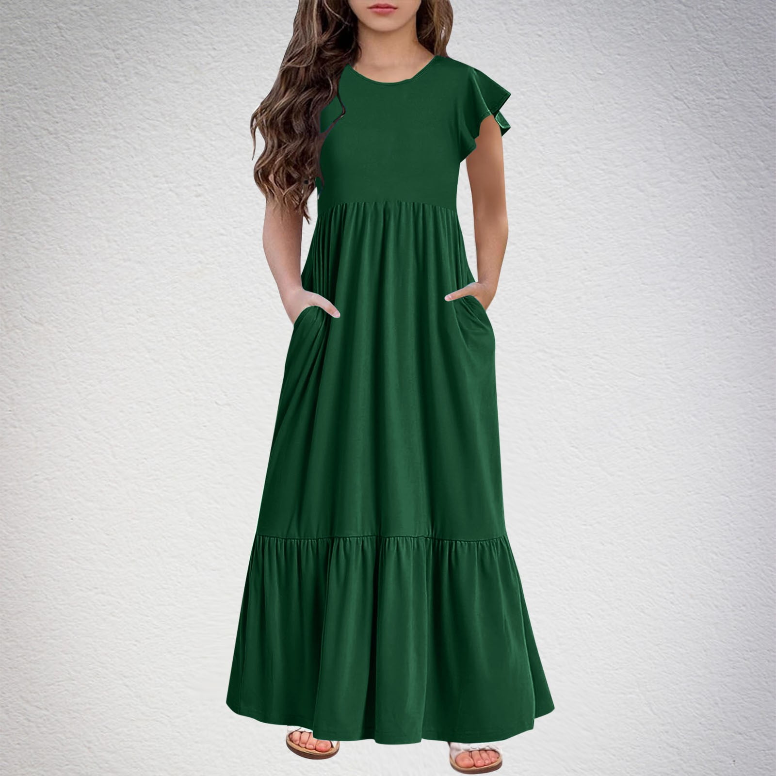 Turilly Dresses for Girls Fashion Girl's Summer New Short Sleeves Round ...