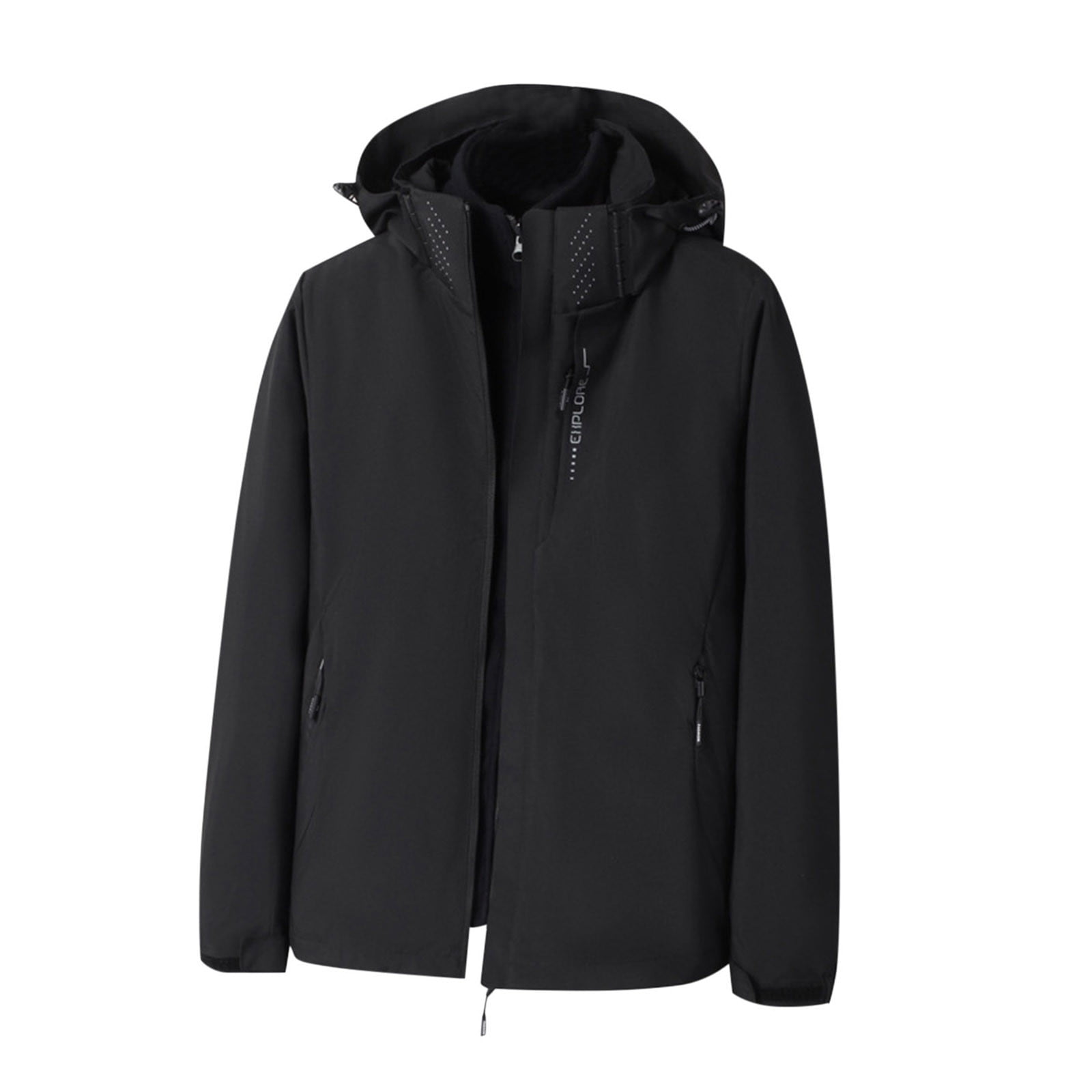 Turilly Jackets for Men Man Solid Color Water Resistance Zipper Pockets ...