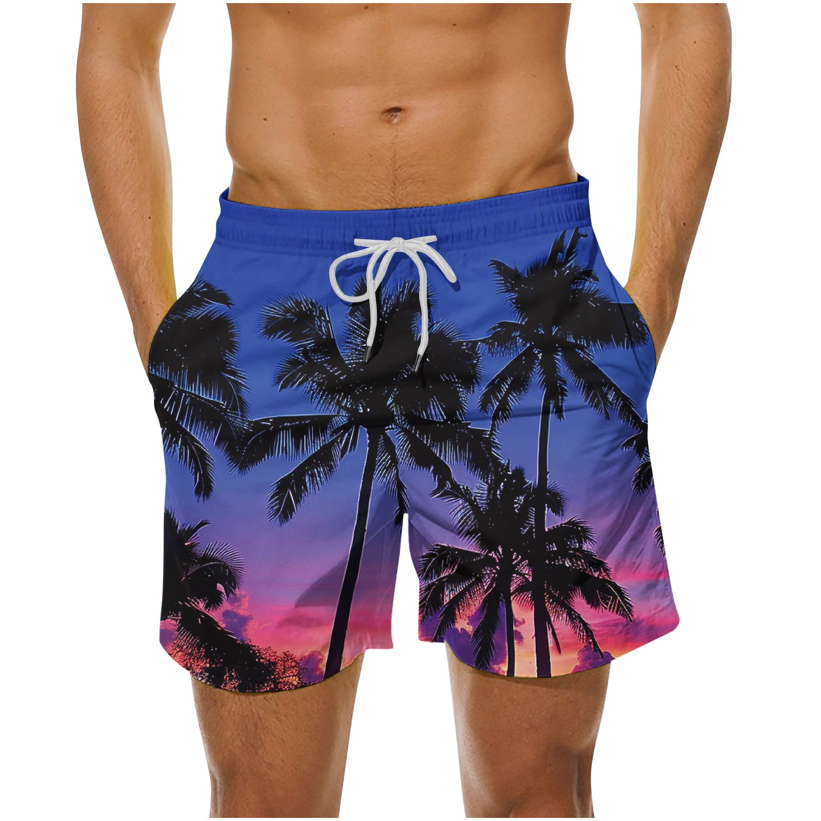 Turilly Men's Summer Shorts Shorts Inseam ZipperSummer Loose Beach ...