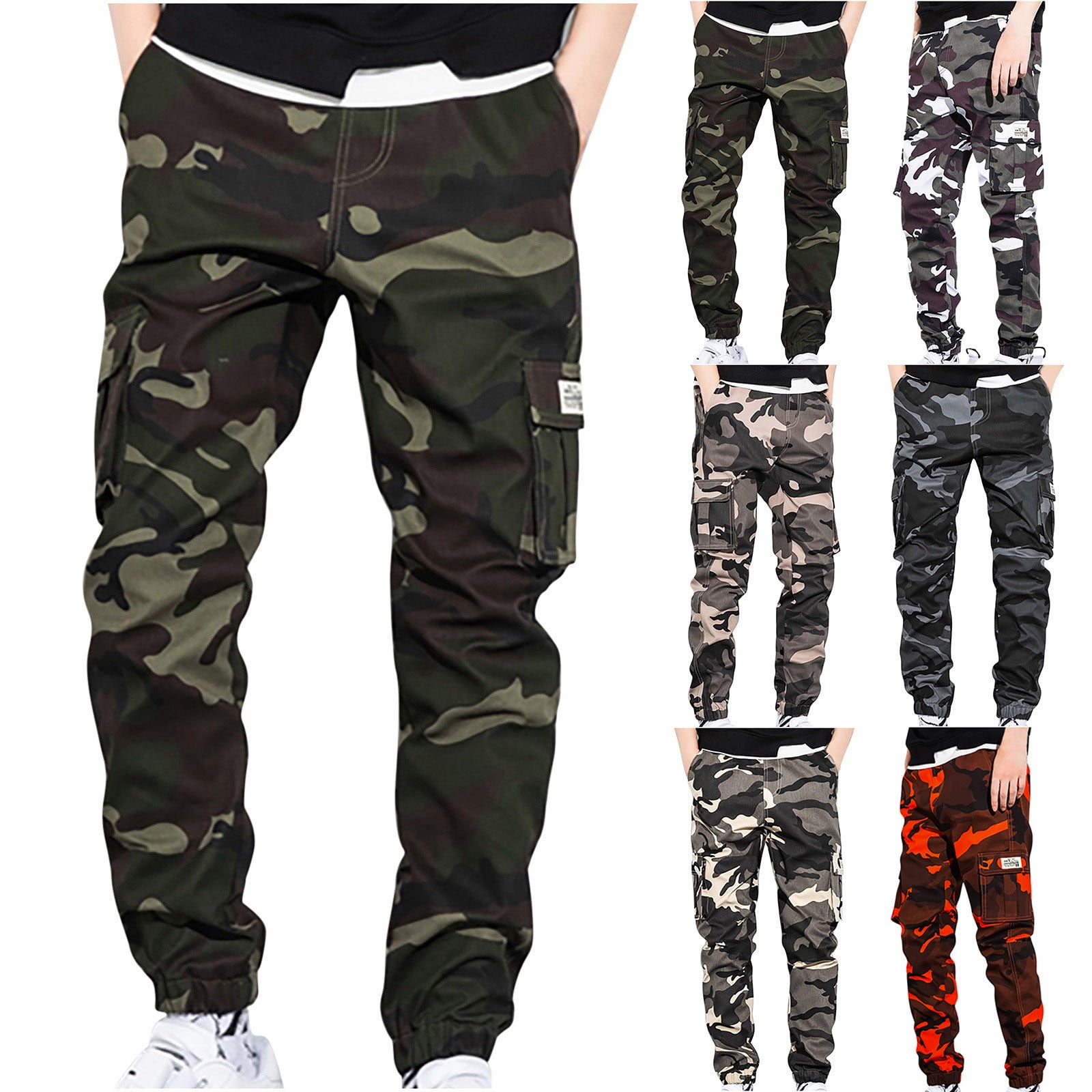 Turilly Mens Casual & Comfy Pants New Camouflage Plus Size Trousers And ...
