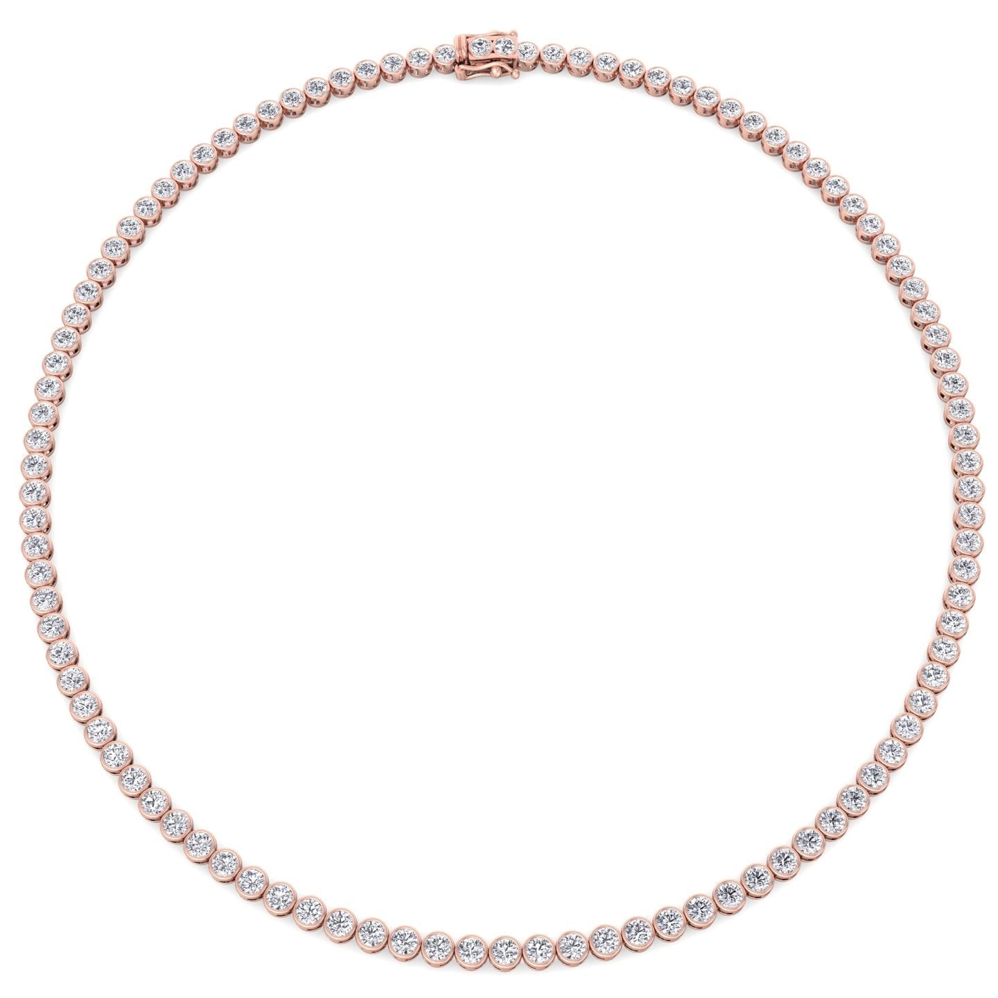 Turin - 8 Carat Bezel Set Diamond Tennis Necklace - Walmart.com