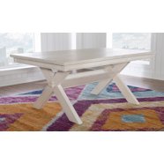 Weston Home 78" Rectangular Oak Top Dining Table with Oak Trestle Base ...