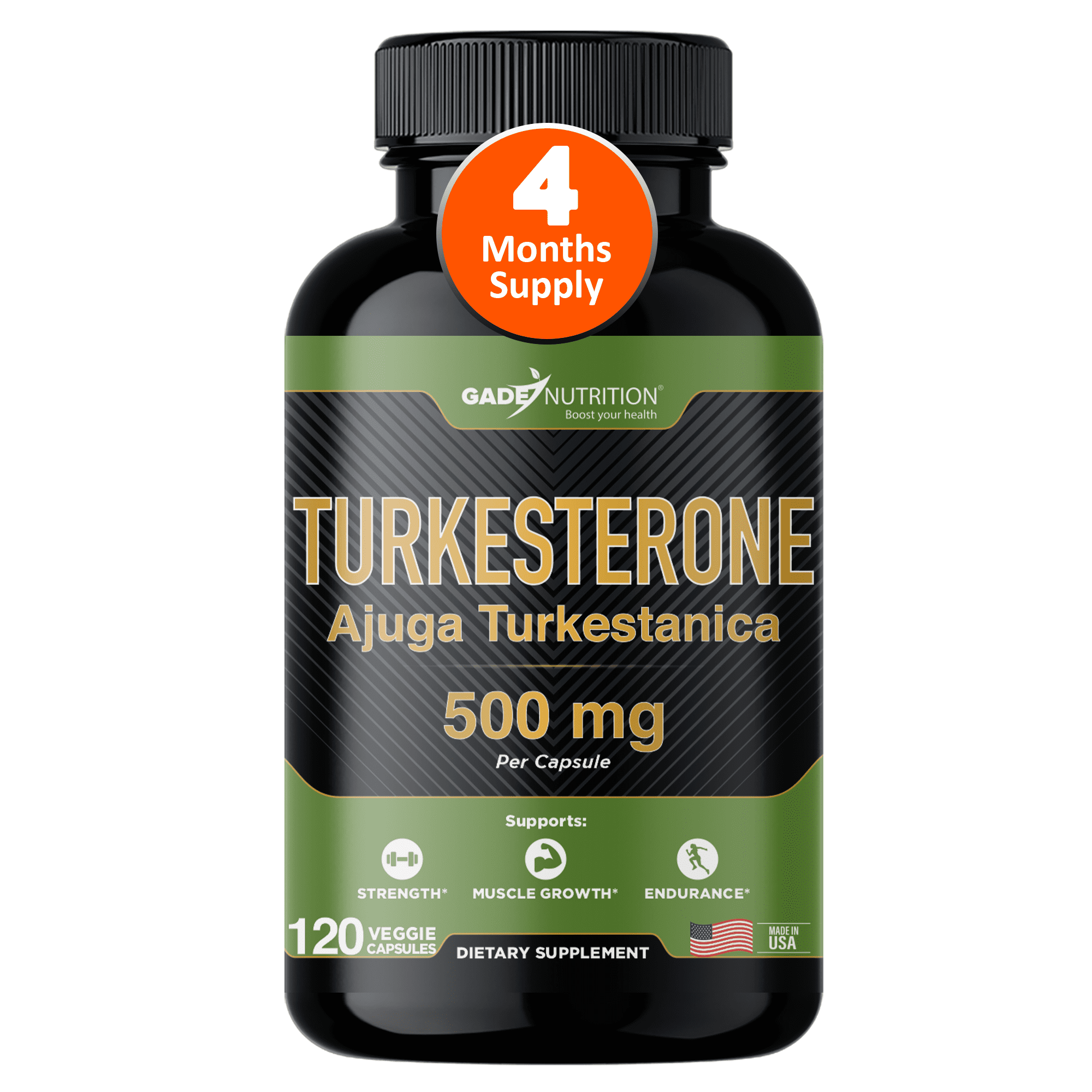 Turkesterone Supplement - Testosterone & Fatigue Support - 1500 mg ...