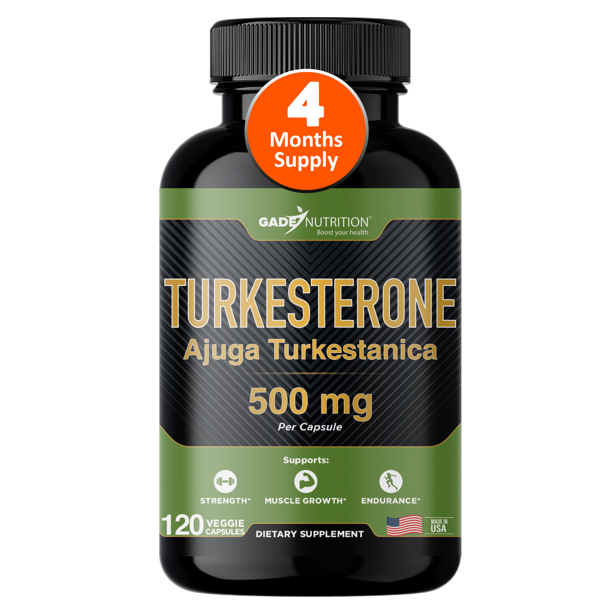Turkesterone Supplement - Testosterone Support - 1500 mg (Ajuga ...