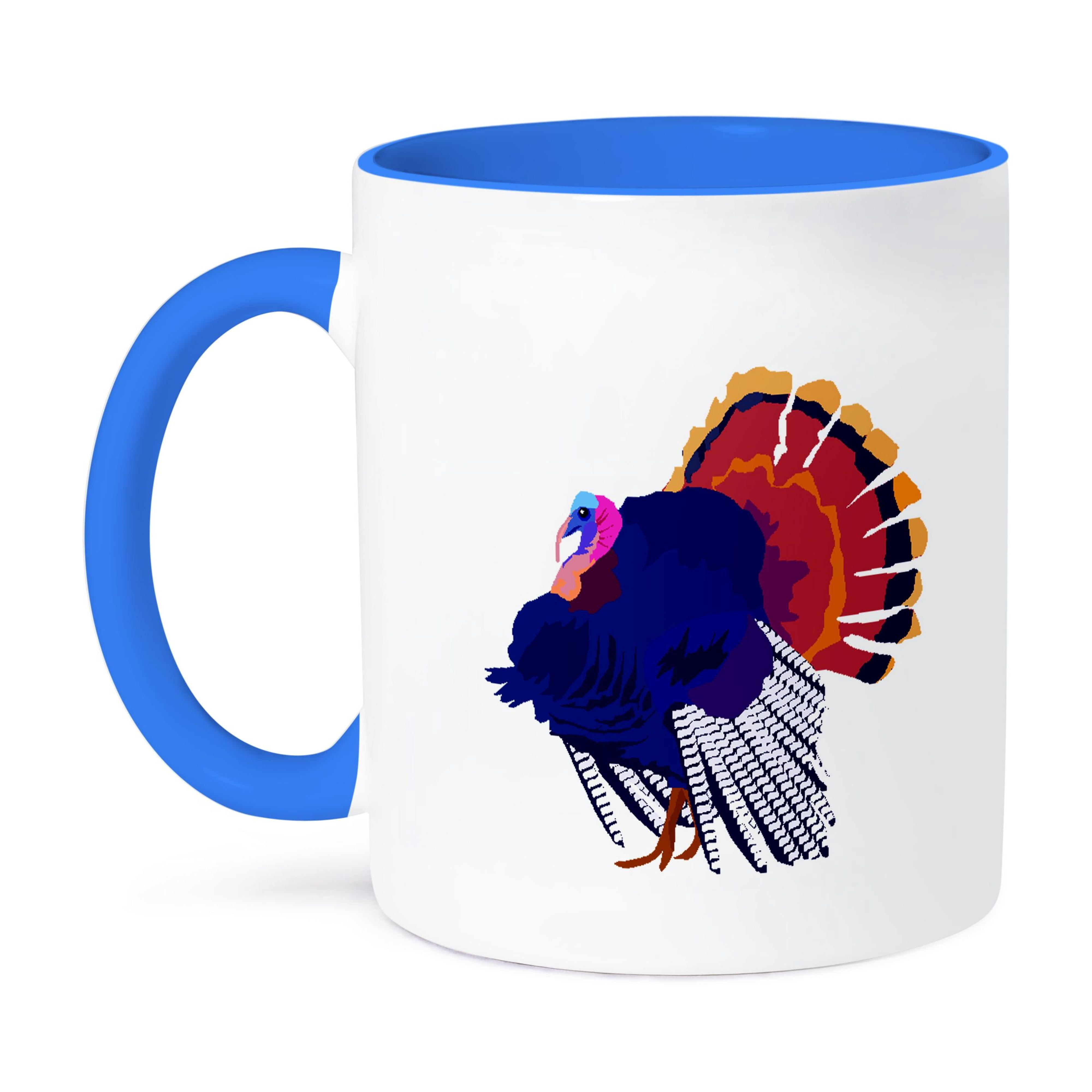 3dRose, Turkey , 15oz Two-Tone Blue Mug - Walmart.com