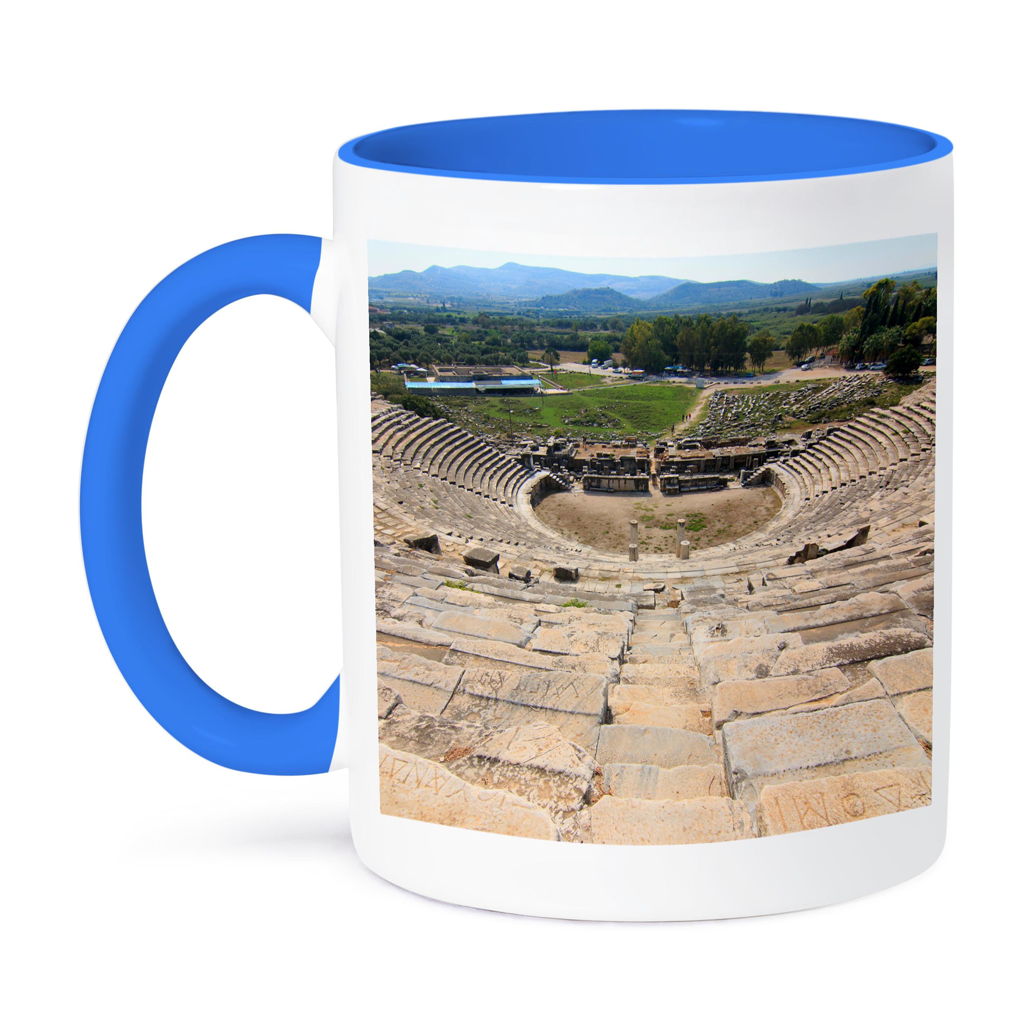 Turkey, Anatolia, Aydin, Ruins Of Miletus, Roman Theater., 11oz Two ...