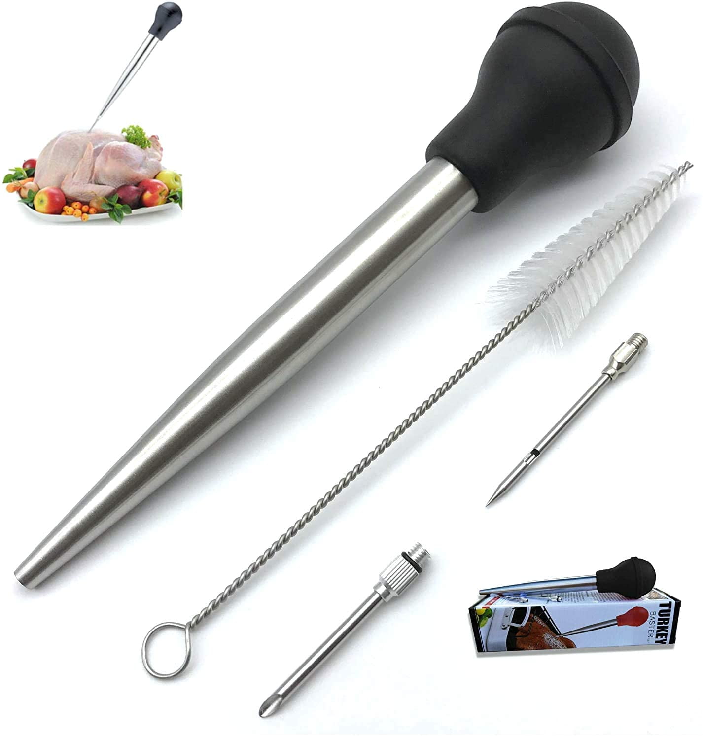 Turkey Baster, Baster Syringe for Cooking, Stainless Steel baster with ...