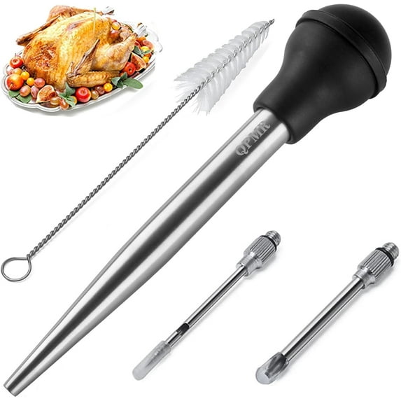 Turkey Baster With Cleaning Brush, Stainless Steel Baster Tool for ...