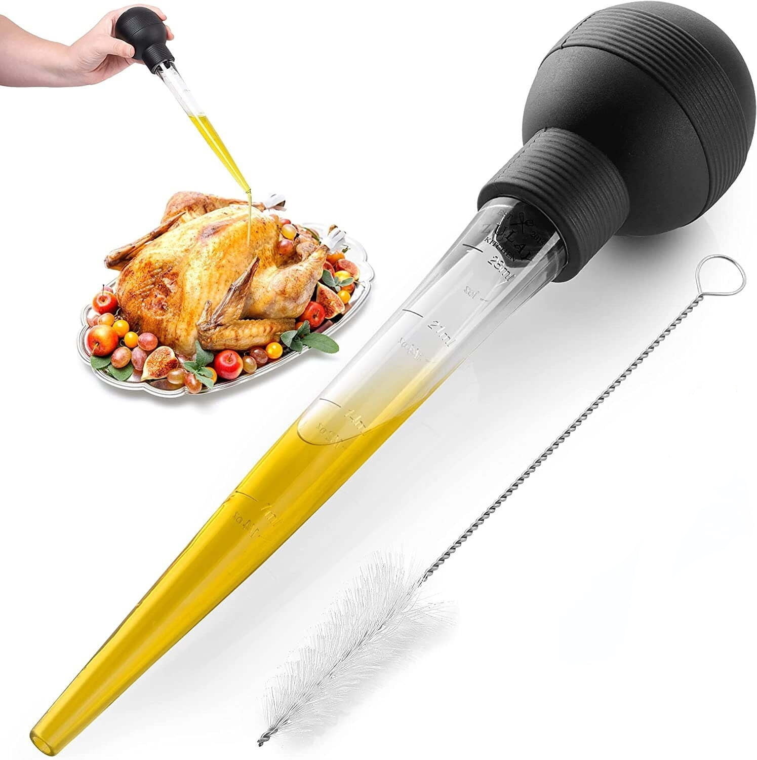 Turkey Baster For Cooking - Butter Drippings, Glazes, Roasting Juices ...