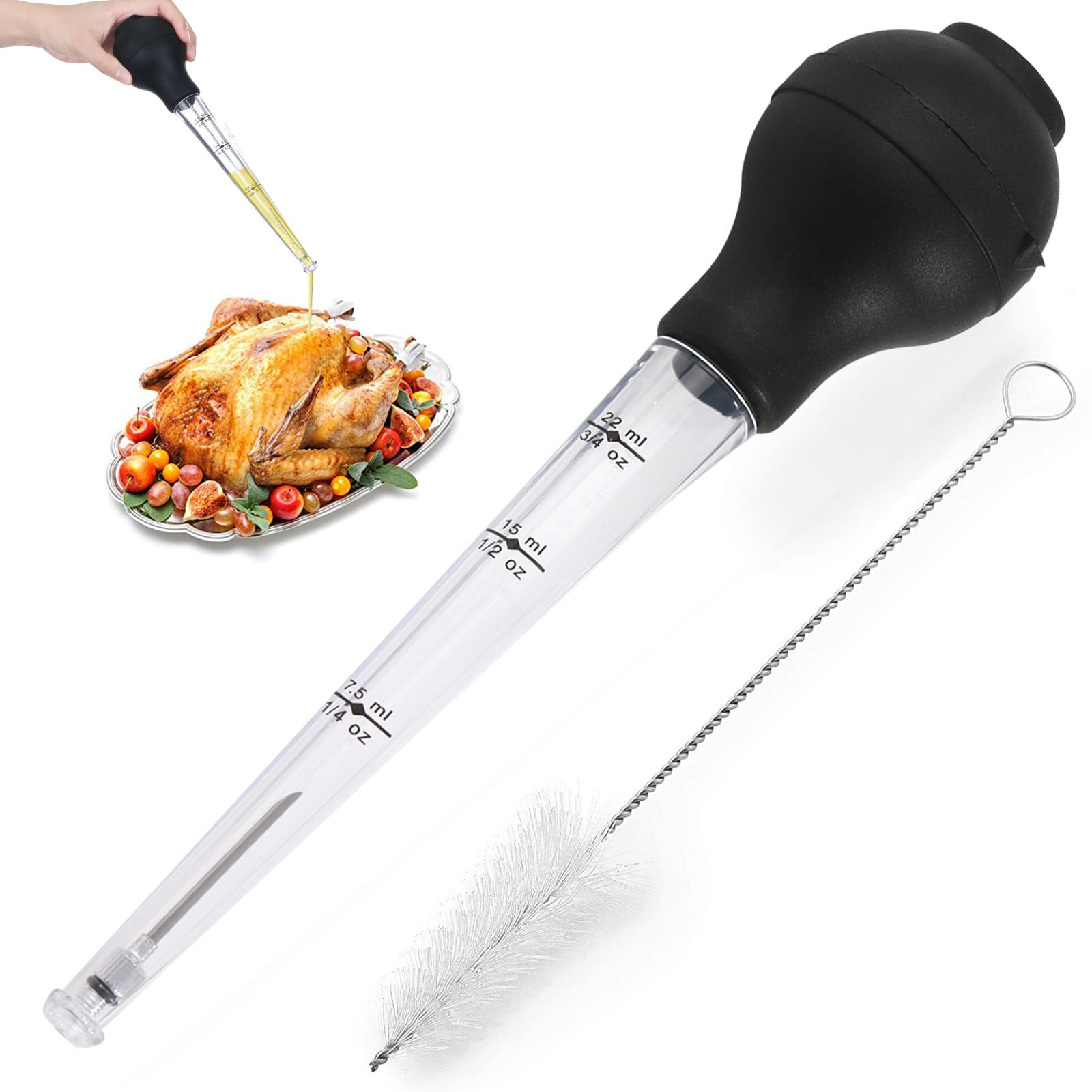 Turkey Baster, Sauce Brush and Oil Drip Tube, Perfectly for Cooking ...