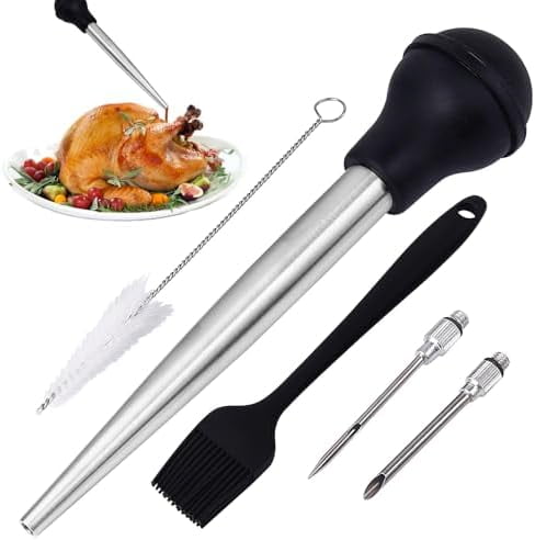 Turkey Baster Syringe for Cooking - Large Food-Grade Turkey Baster with ...