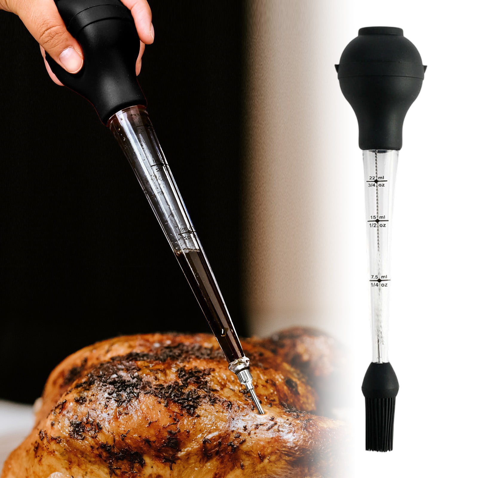 Turkey Baster Syringe, Meat Injector For Cooking & Basting, Plastic ...