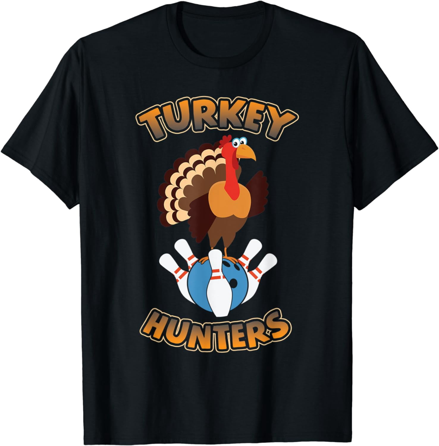 Turkey Bowling Team Strike Lover T-Shirt - Walmart.com