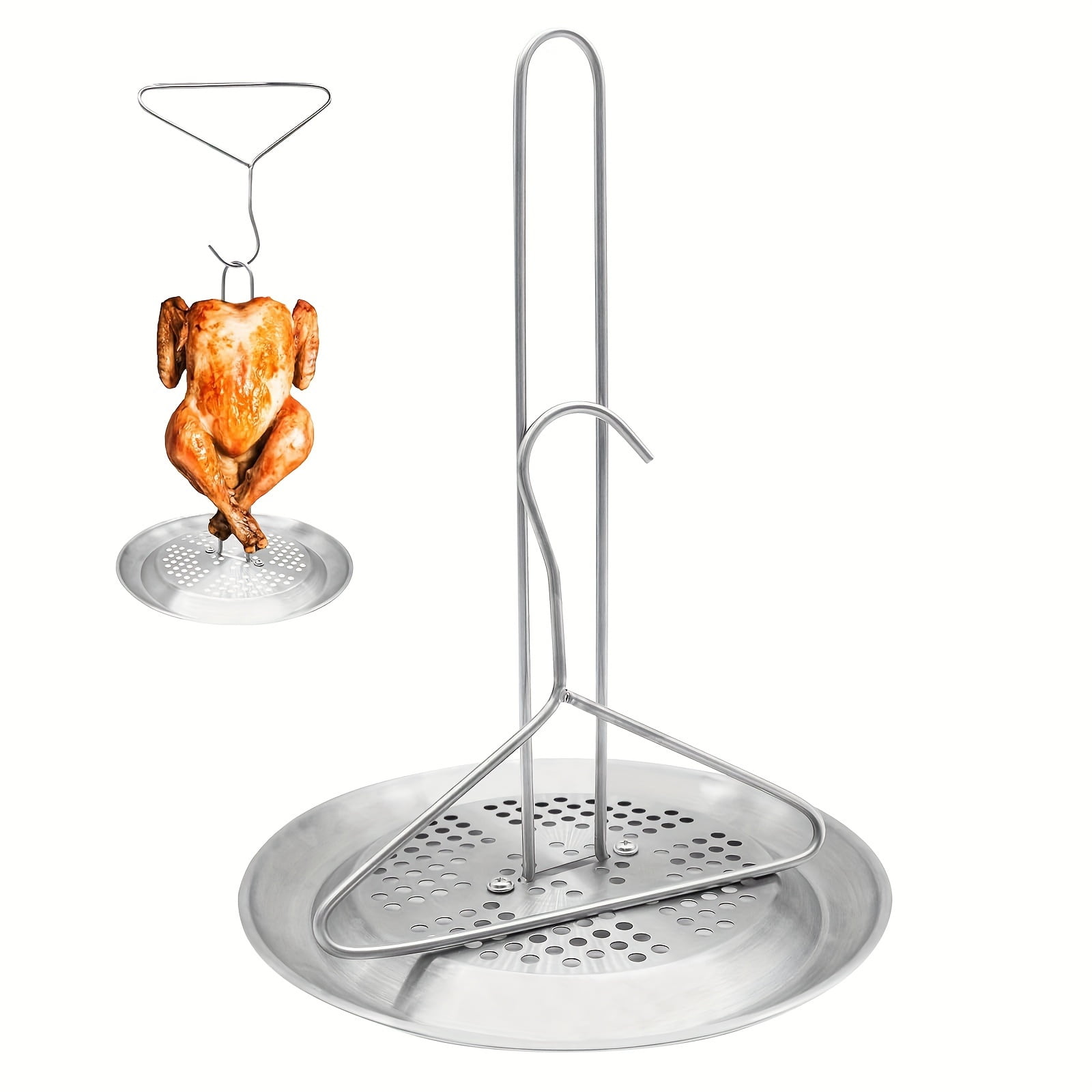 Turkey Chicken Fryer Stand And Hanger Set, Stainless Steel Poultry ...