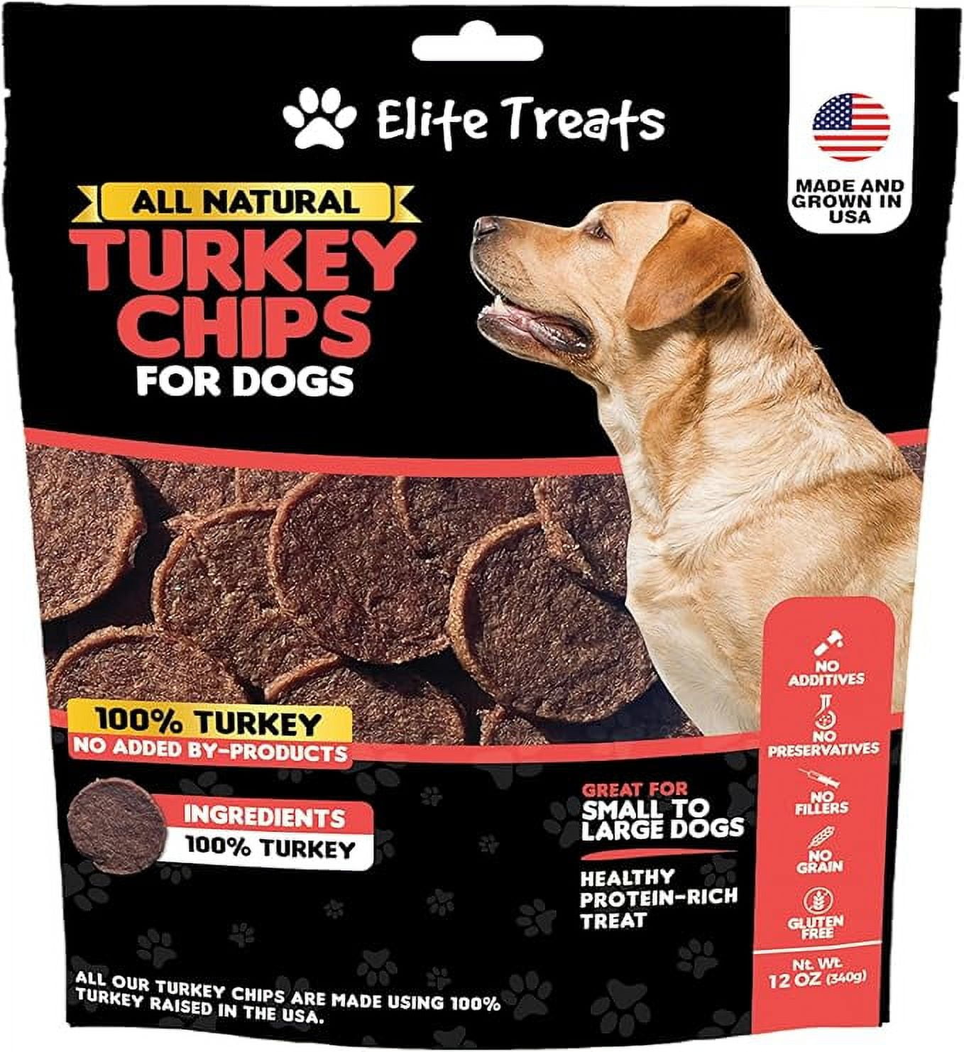 Turkey Chips for Dogs 12 oz, Dehydrated Turkey Chip Treats, All Natural ...