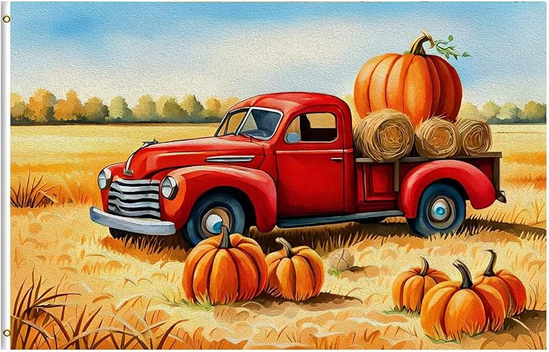 Turkey with Colorful Feathers for Thanksgiving and Fall 3x5 Foot ...