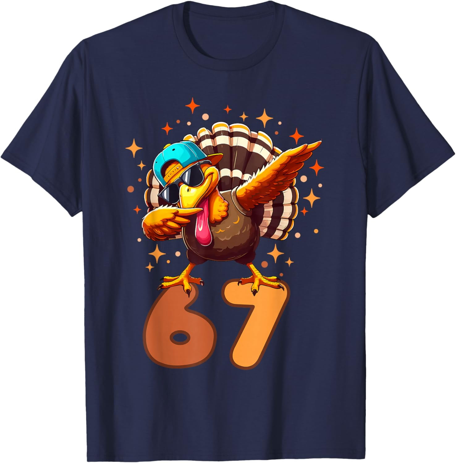 Turkey Dab 67 Six Seven Thanksgiving Meme T-Shirt - Walmart.com