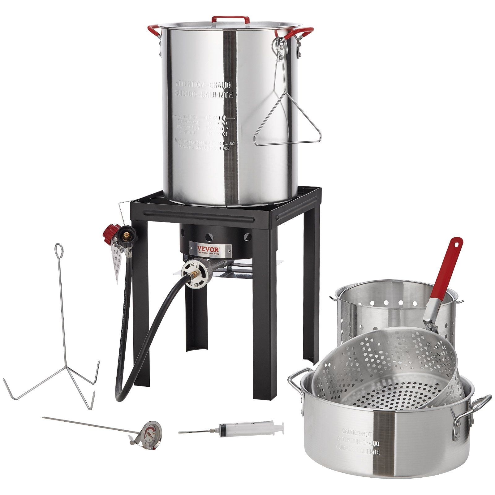 Turkey Deep Fryer, 30-qt Turkey & 10-qt Fish Steamer Cooker Set ...