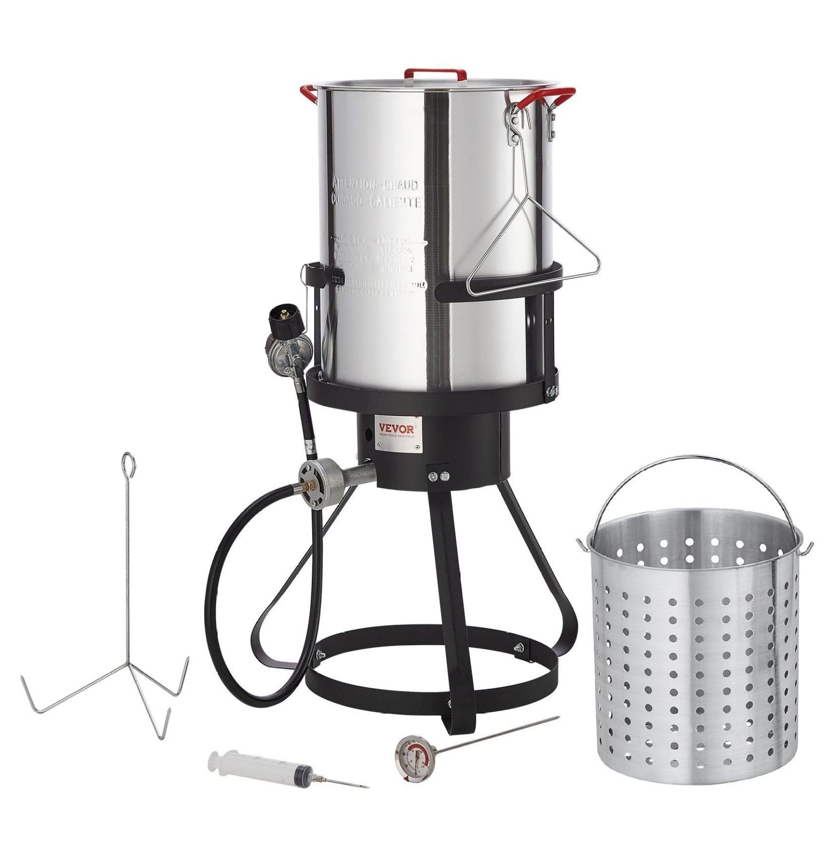 Turkey Deep Fryer, 30-qt Turkey Fryer Boiler Steamer Cooker Set ...