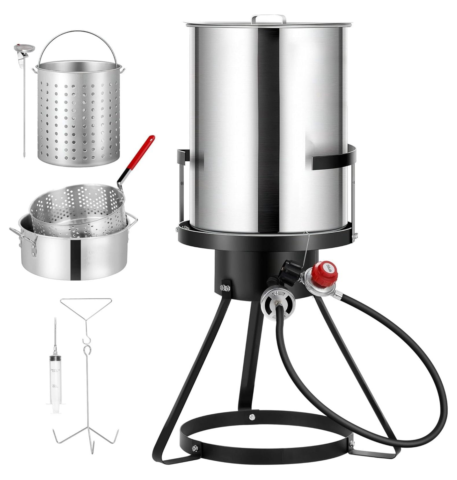 Turkey Deep Fryer and Propane Burner Kit - 30qt, Turkey and 10Qt, Fish ...