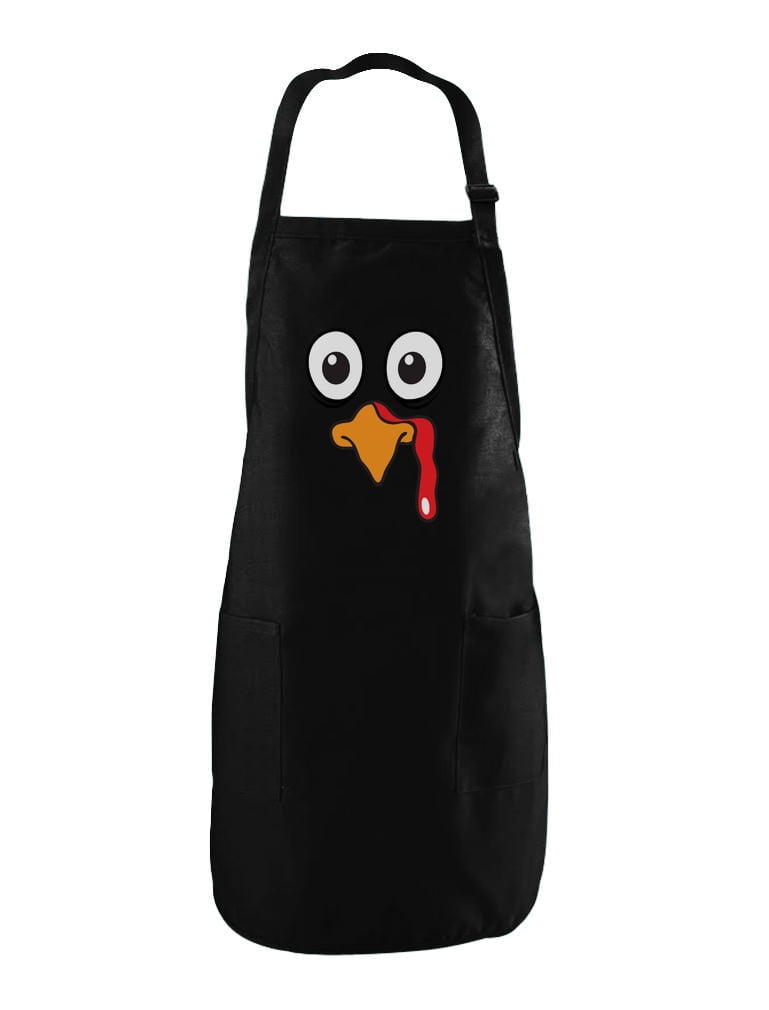 Tstars Turkey Face Funny Thanksgiving Cooking Team Apron for Men Women ...