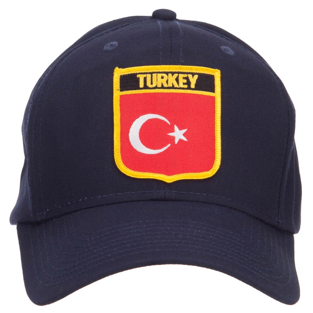 Turkey Flag Shield Patched Cap - Navy OSFM - Walmart.com