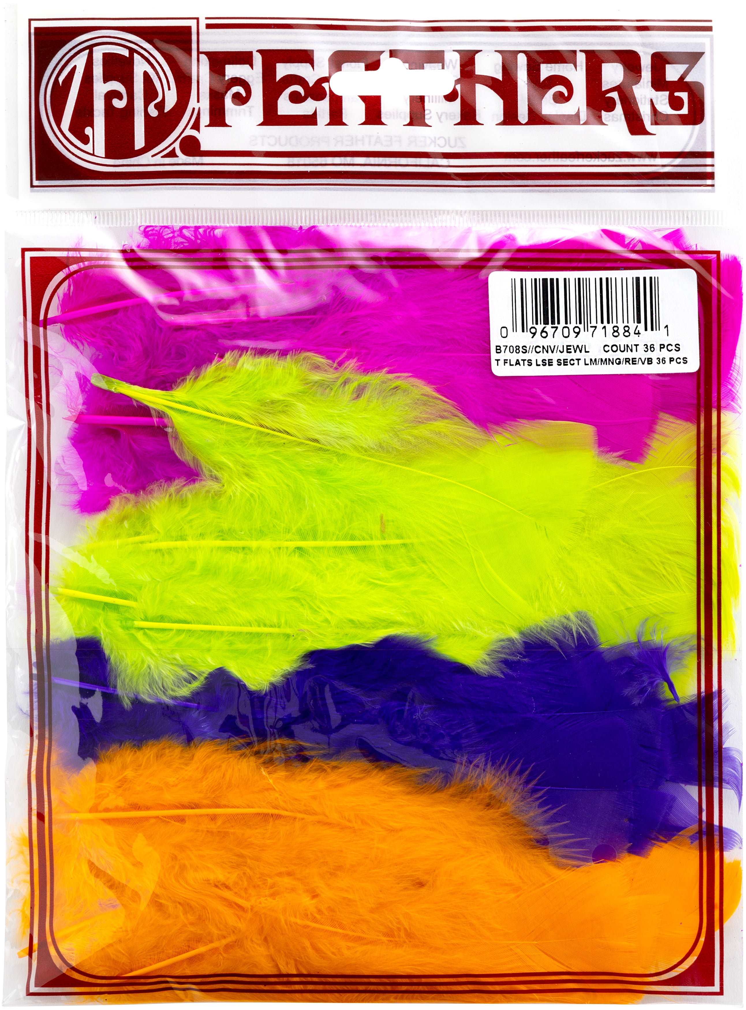 Turkey Flat Feathers 36/Pkg-Jewel - Walmart.com