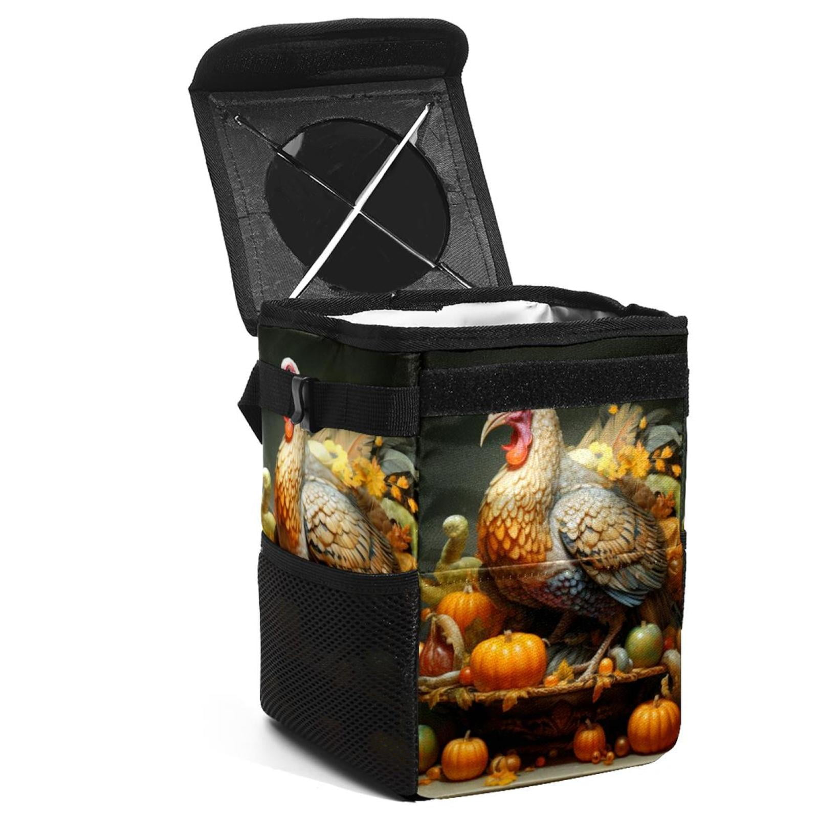 Turkey Foldable Car Garbage Can with Lid, Leak-proof, Hanging Storage ...