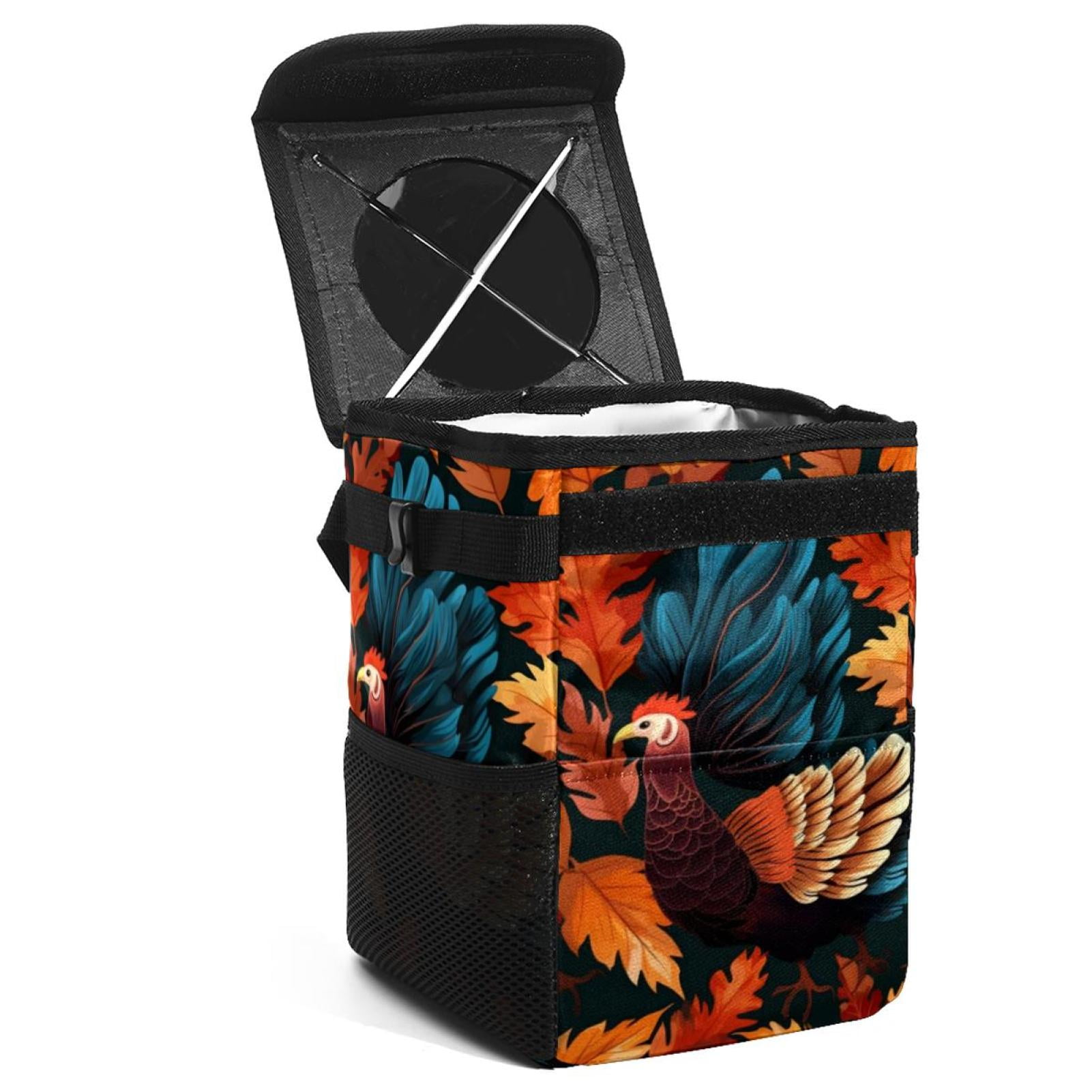 Turkey Foldable Car Trash Can with Lid - Leak-proof Hanging Storage Bag ...